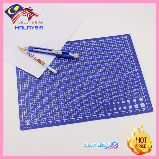 🔥HOT🔥 A4 Cutting Mat Printed Grid Lines Scale Plate Leather Paper Board ...