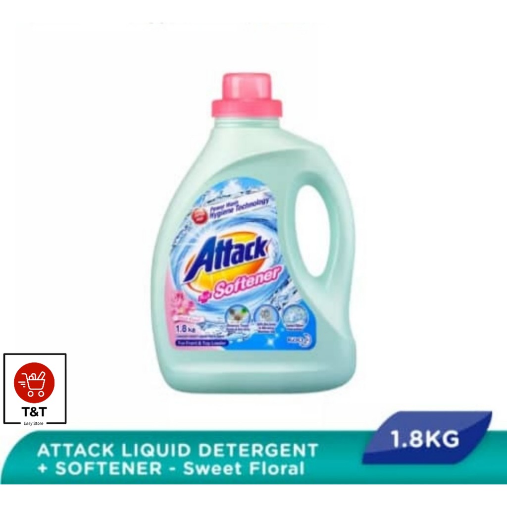 Attack Liquid Detergent Plus Softner/Plus Perfume 1.8kg | Shopee Malaysia
