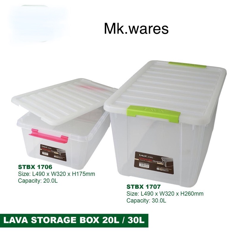 HIGH QUALITY LAVA MULTIPURPOSE STORAGE CONTAINER STBX 1706 20LTR ...