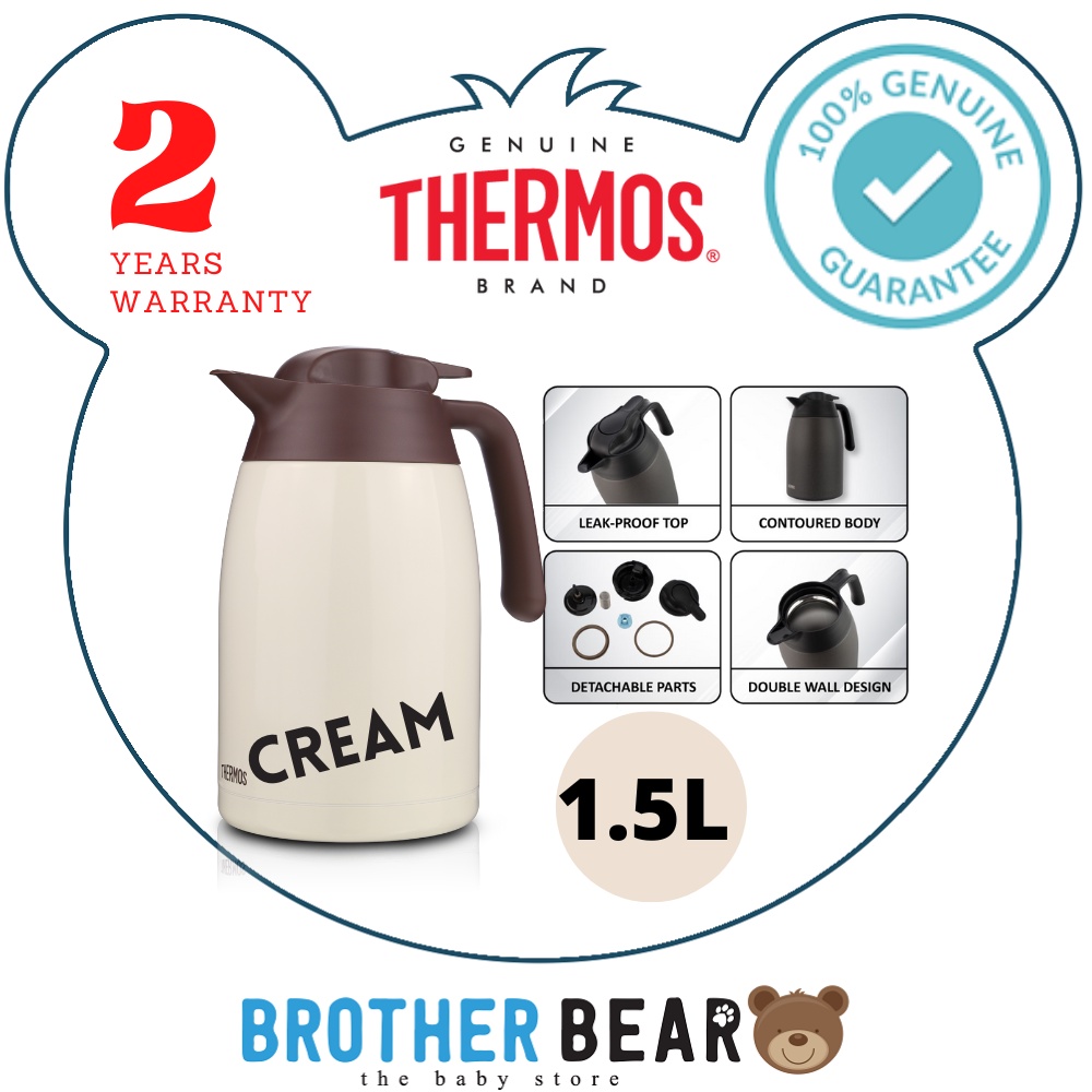 Thermos Vacuum Insulated Stainless Steel Lifestyle Carafe THV Series 1.5L (THV-1501) - Keep Warm ...