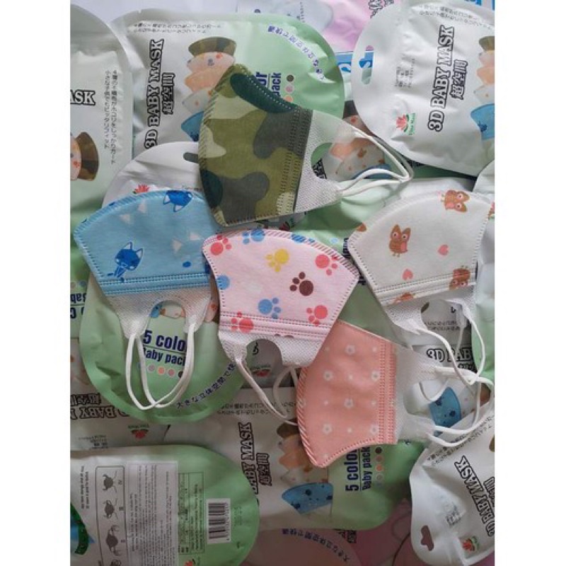 (Genuine) Set of 5 imported Vinamask Baby masks manufactured according ...