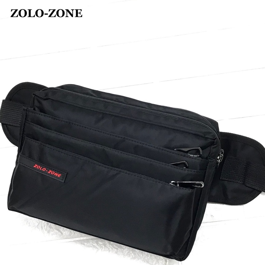 Ready Stock!! 7 Zip Compartments Large Business Men Waist Bag Soft ...