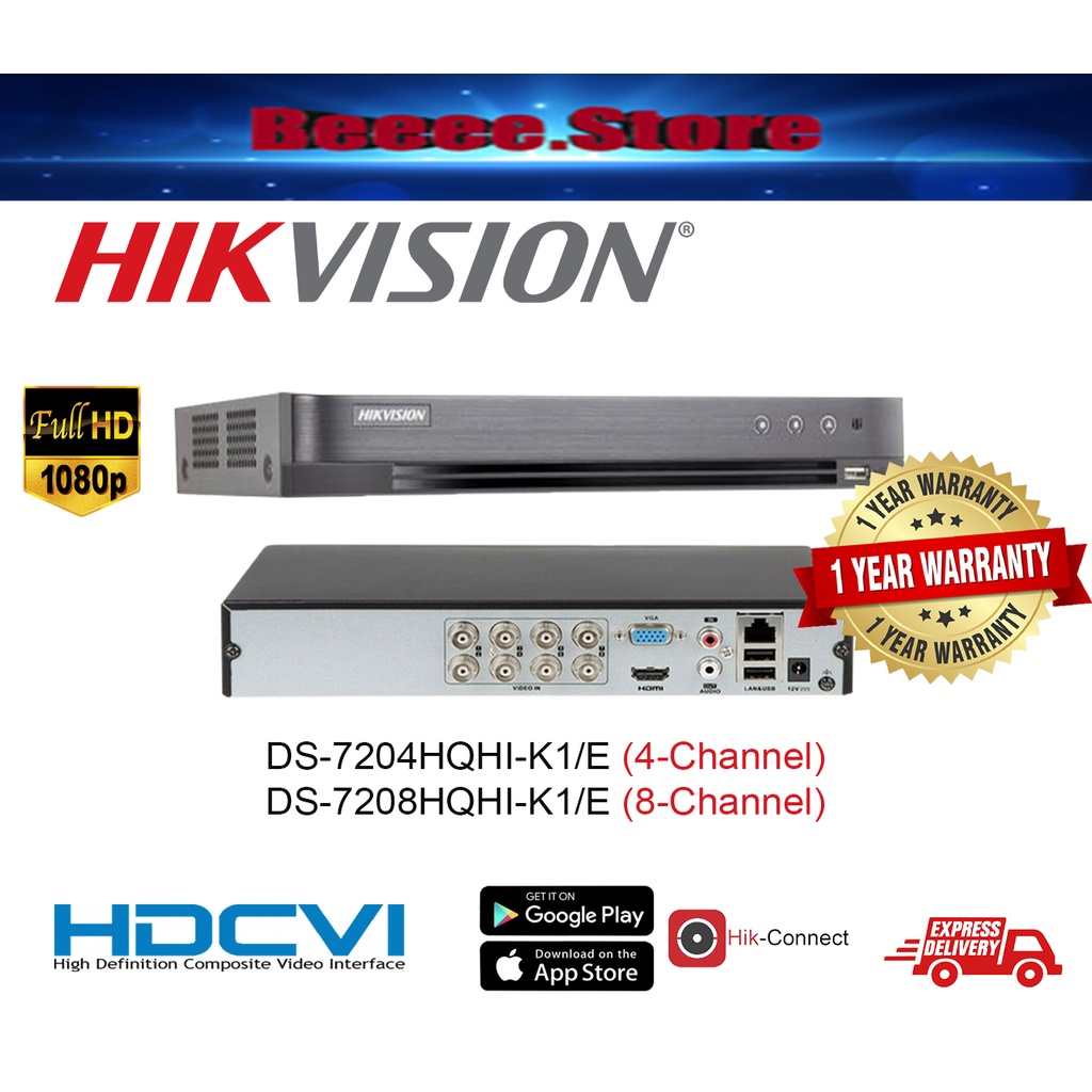 HIKVISION CCTV 4CH DVR 5MP Digital Video Recorder / Decorder DS ...