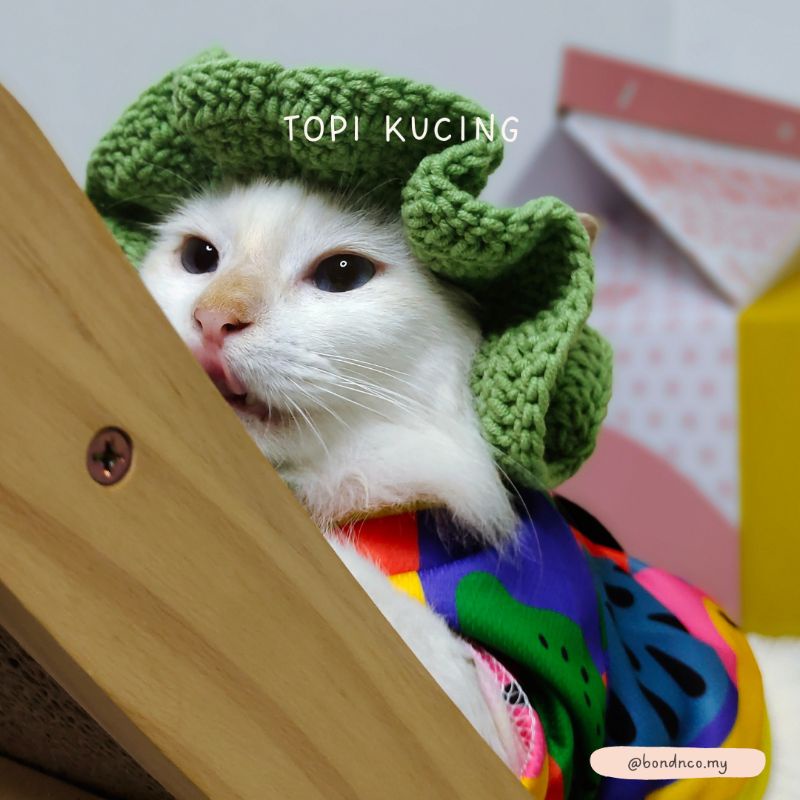 TOPI CROCHET KUCING MURAH | LOCAL SELLER 🧶 | Shopee Malaysia