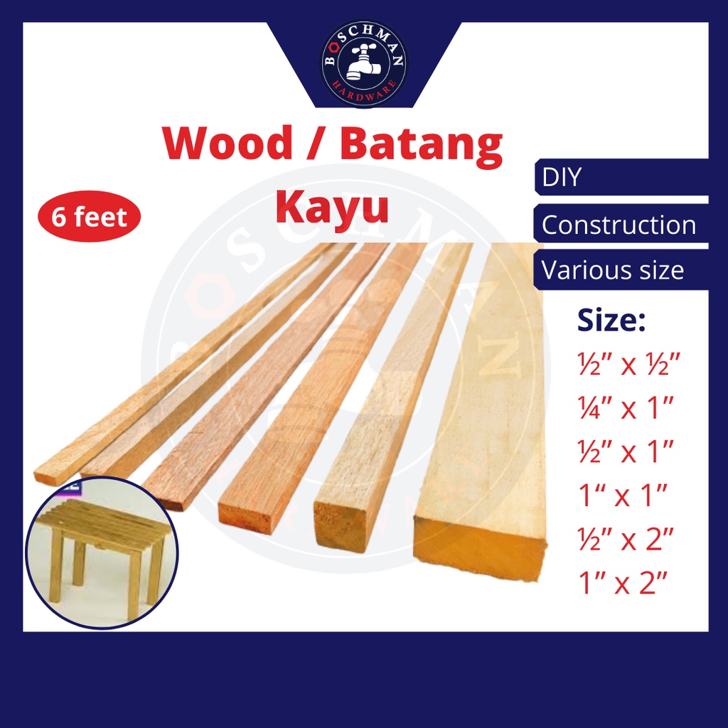 6 feet Furniture Wood Line 6 kaki Kayu Pallet Meranti Kayu Ketam Siap ...