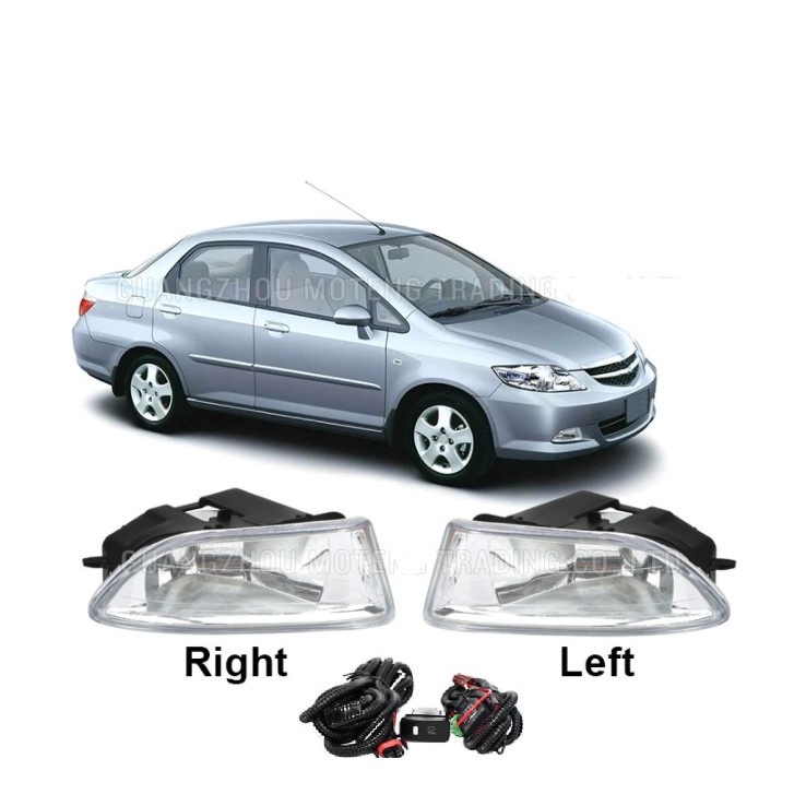 1SET Front Bumper Fog Light Fog Lamp Foglights For HONDA CITY 2006 2007 2008 GD6 GD8 Driving ...