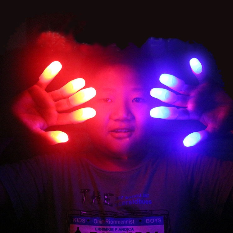 Finger light 1Pcs Magic Light Up Thumbs Fingers Trick Appearing Light ...