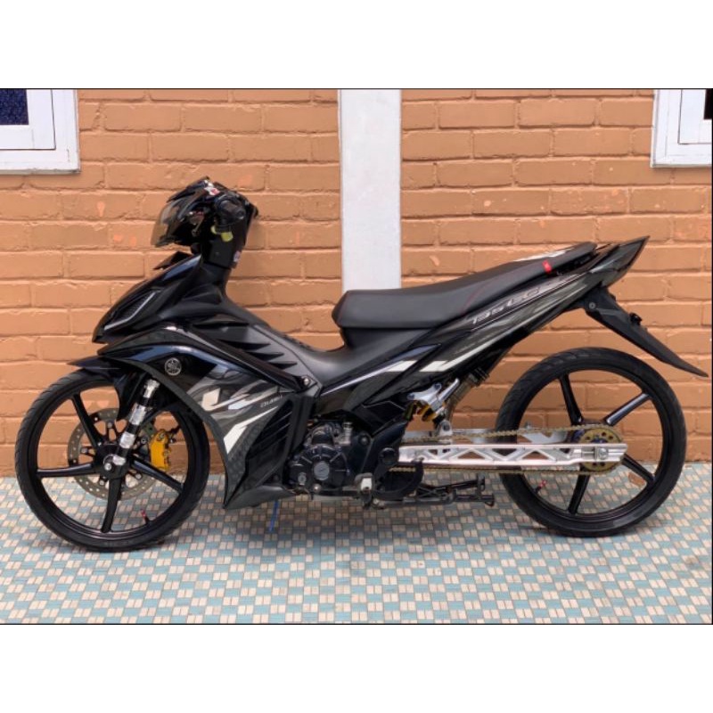 COVERSET LC 135 V2/V3/V4/V5/V6/V7 CHROME SILVER FLAMES CUSTOM 3D ...