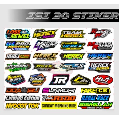 Lgoeliyes - Herex Sticker Motorcycle racing Sticker - Contents of 30 ...