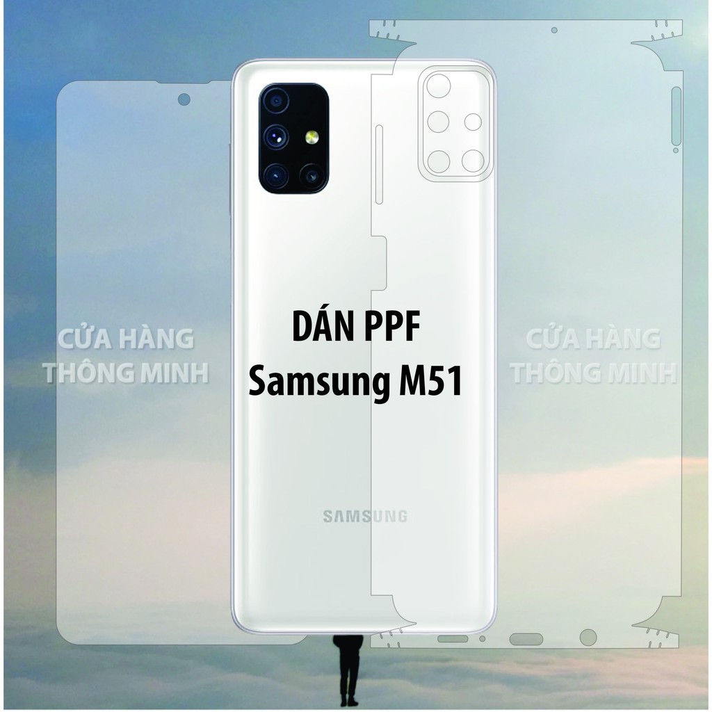 Ppf stickers on front, back, screen, back of Samsung M51 Full border ...