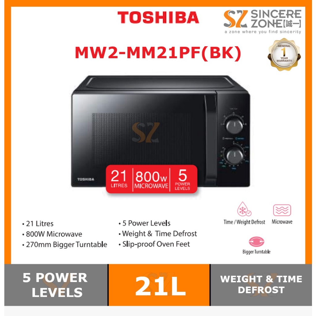 Toshiba MW2-MM21PF(BK) 21L Microwave Oven | Shopee Malaysia