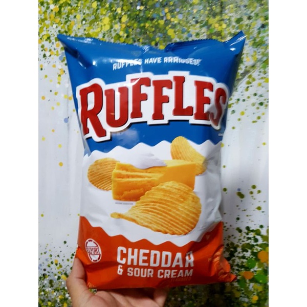 Ruffles Cheddar & Sour Cream Potato Chips net wt.180g | Shopee Malaysia