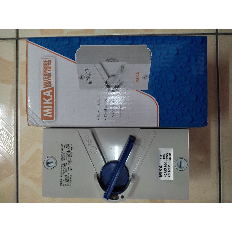 MIKA / TAIAN JAYA WEATHERPROOF ISOLATOR SWITCH 3 POLE 20A / 35A / 63A ( IP65 / IP66 ) | Shopee ...