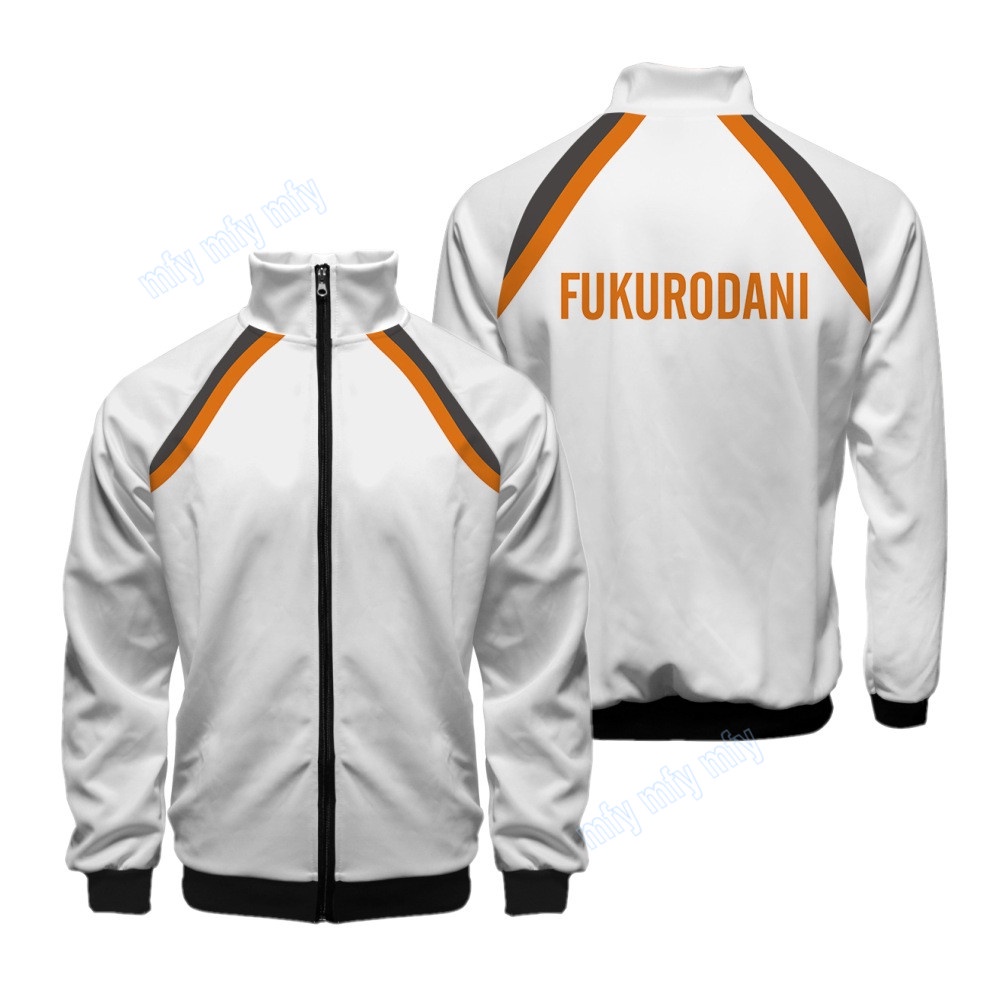 Anime Haikyuu Zip Jacket Sportswear Cosplay Costume Karasuno Fukurodani ...