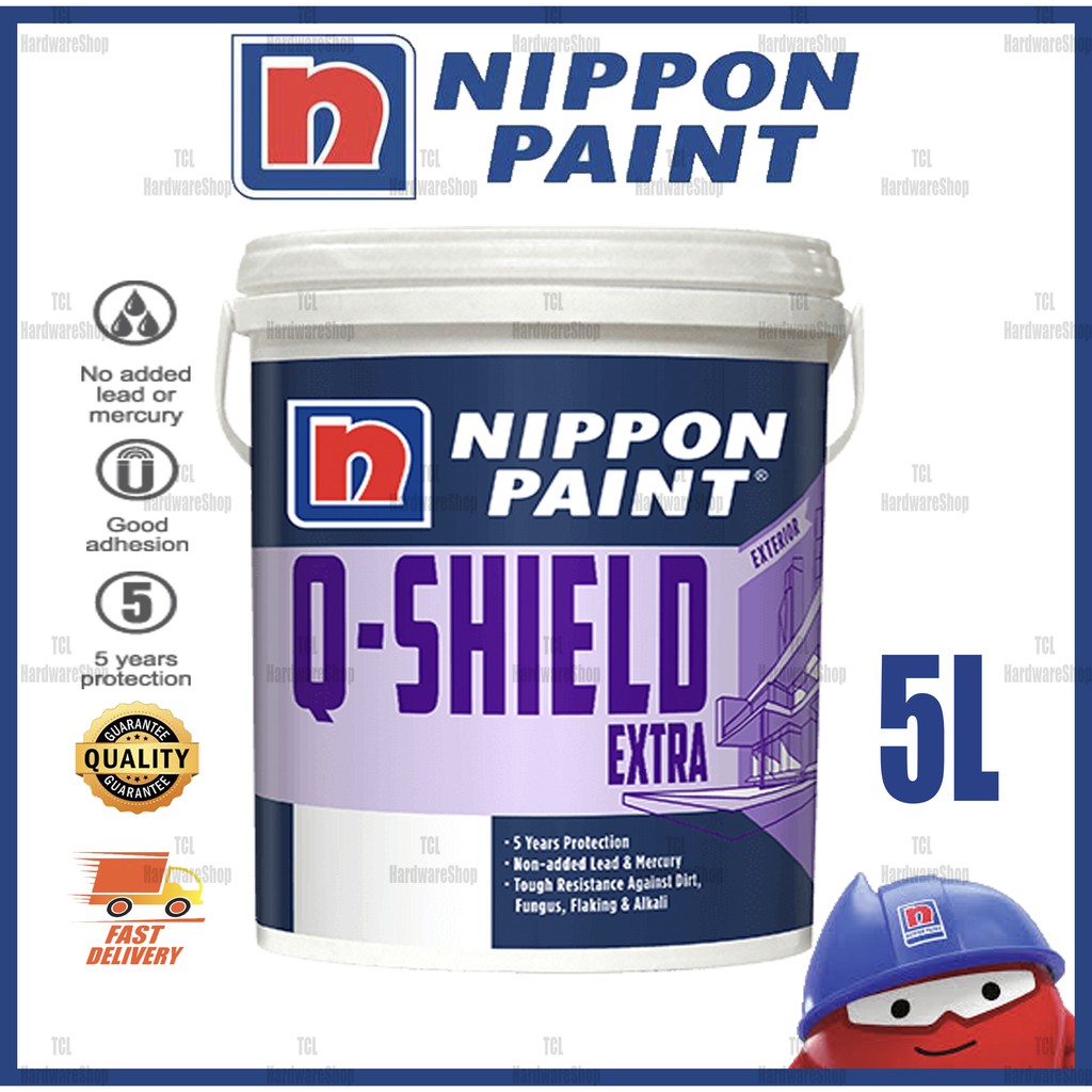 NIPPON Q-SHIELD EXTRA PAINT EXTERIOR CAT LUAR 5L | Shopee Malaysia