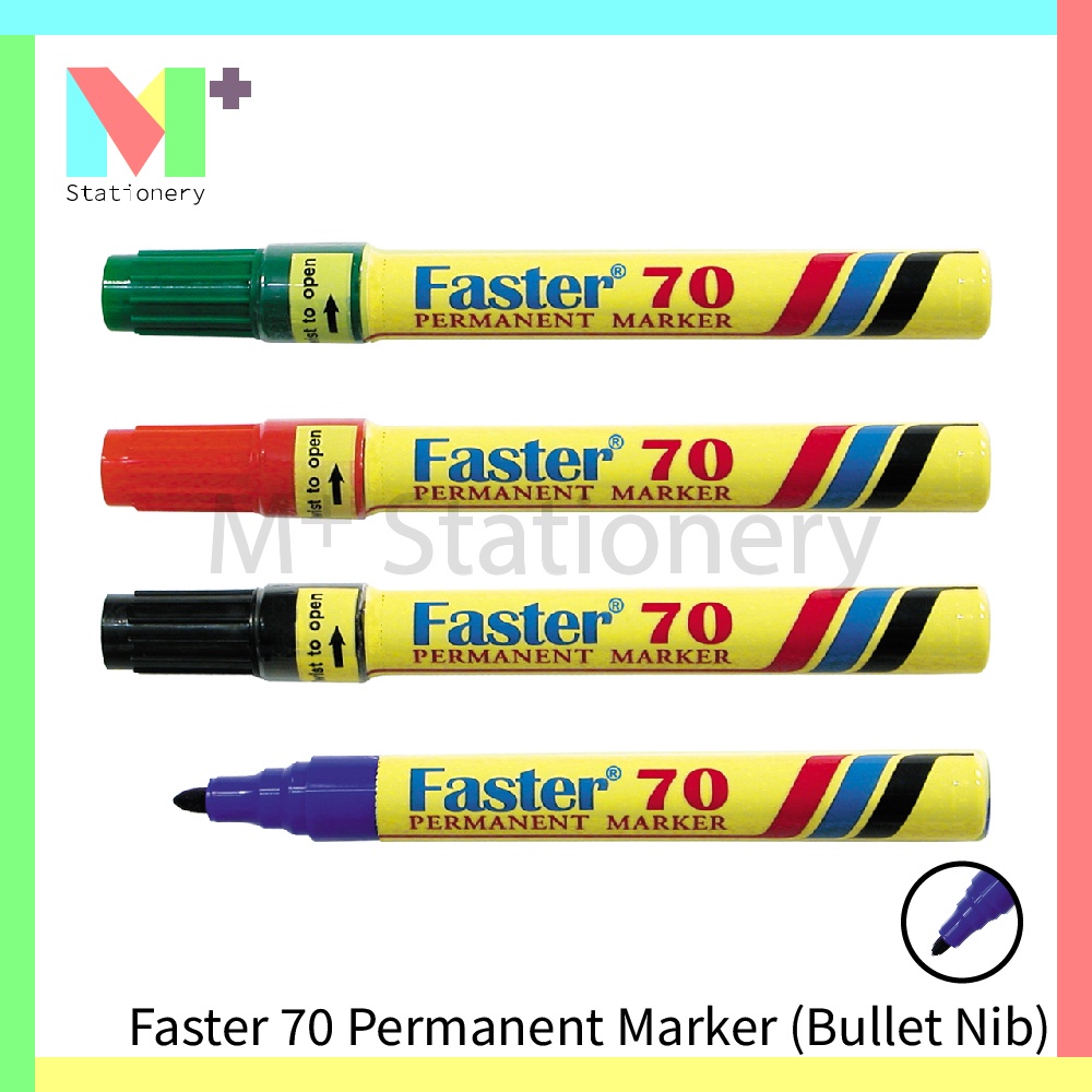 Faster 70 Permanent Marker (Bullet Nib 1.5mm) / Faster 70 Marker (1pcs ...