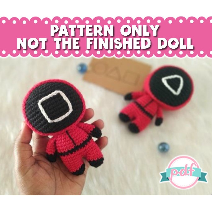 Crochet Pattern - Squid Game Pink Soldiers Amigurumi Pattern PDF ...