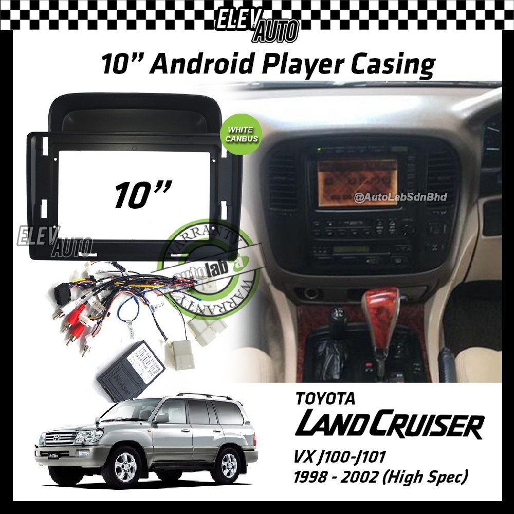 Toyota Land Cruiser VX J100 J101 1998-2002 Android Player Casing 10 ...