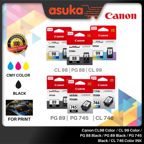 Canon CL-98 Color / CL-99 Color / PG-88 Black / PG-89 Black / PG-745 ...