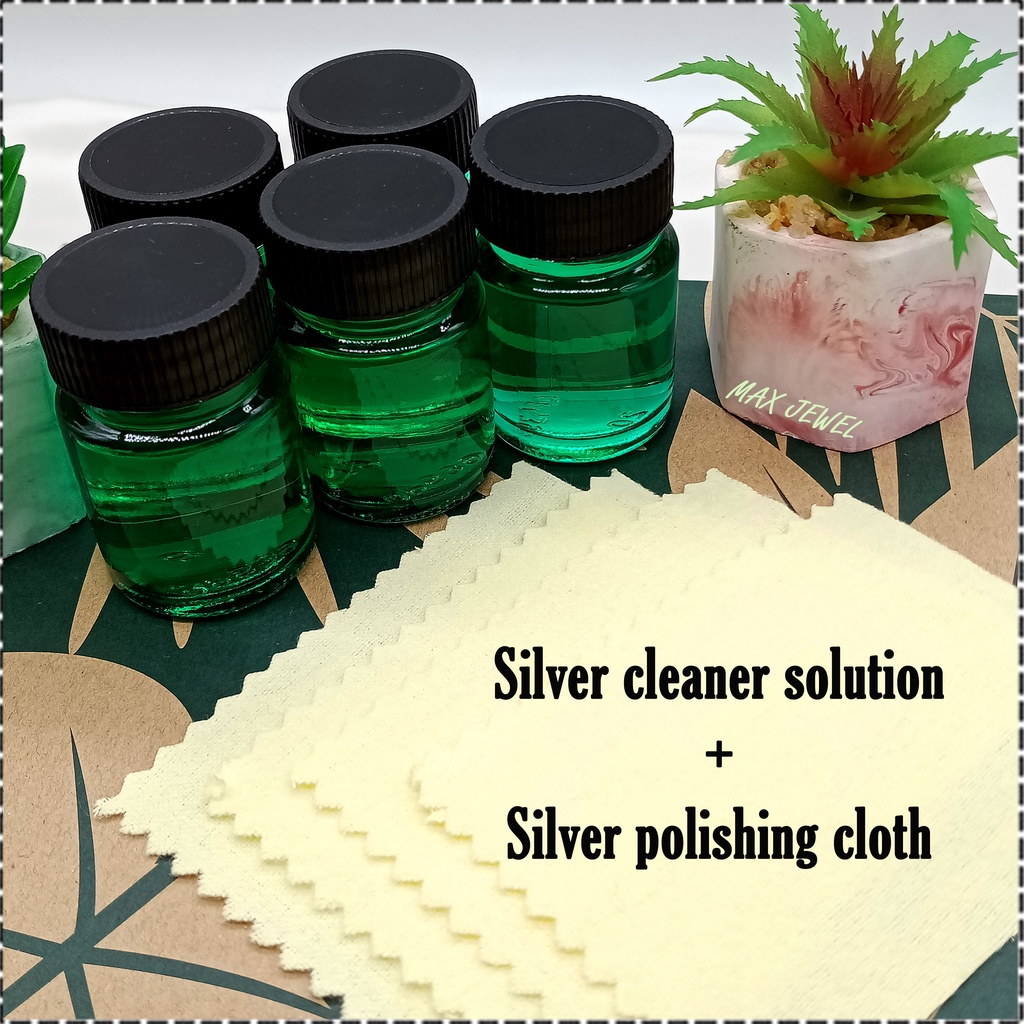 SILVER CLEANING SOLUTION AND CLOTH/ AIR CUCI SILVER/PERAK DAN KAIN ...