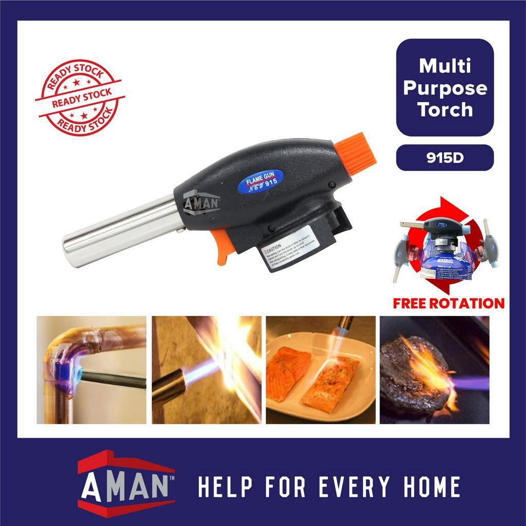 Camping Gas Torch Butane Burner Welding Fire Maker Flame Gun Sushi Food ...