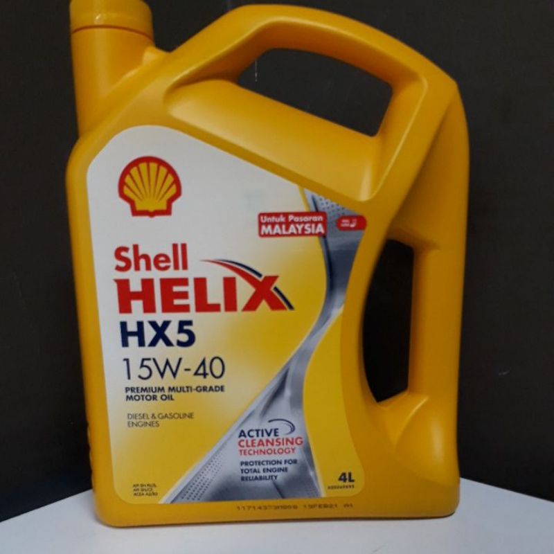 💯Original Shell Helix HX5 15W-40 4L | Shopee Malaysia