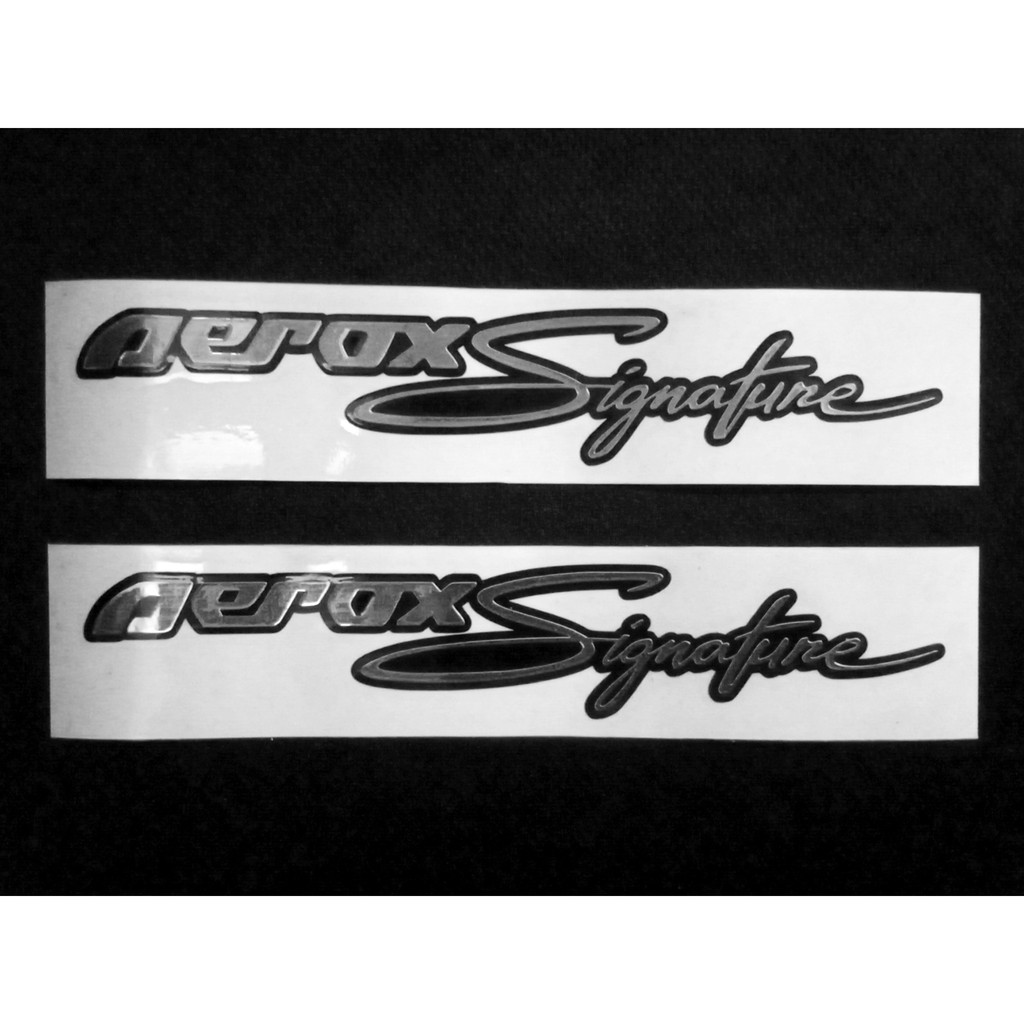 AEROX SIGNATURE STICKER FOR MOTORCYCLE (SILVER CHROME) | Shopee Malaysia