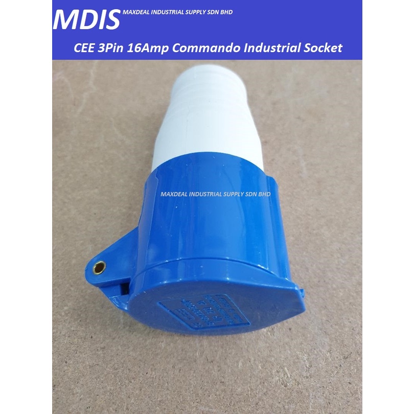 Quality CEE 3Pin 16Amp Commando Industrial Plug Sockets And Wall Type ...