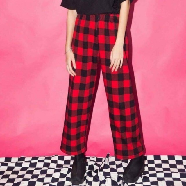 Red Plaid Pants Vintage Christmas | Shopee Malaysia