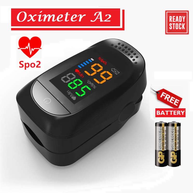 Oximeter A2 LED Finger Clip Pulse Oximeter Home Health Monitoring Heart ...