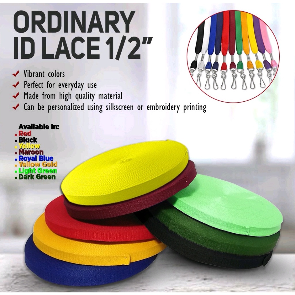 (5 ROLL) ORDINARY ID LACE 1/2INCH (50 METERS IN 1 ROLL) | Shopee Malaysia