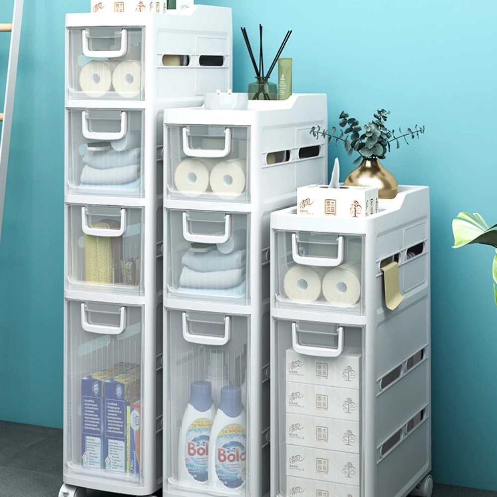 Ready Stock Narrow Slot Bathroom Storage Rack Cabinet Living Room ...