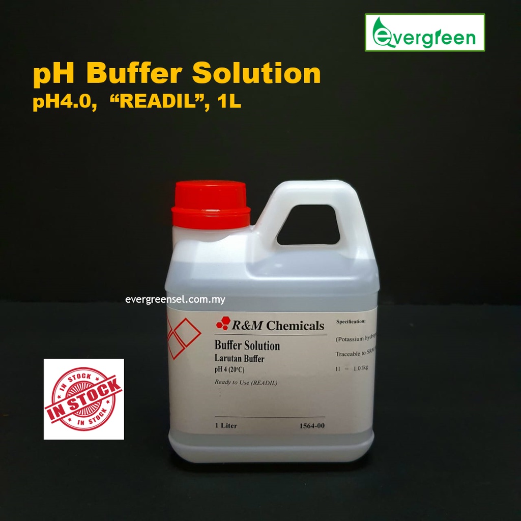 Buffer Solution, pH 4, “READIL”. (Phthalate) 1L | Shopee Malaysia