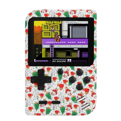 BUILT-IN 400 CLASSIC GAME RETRO FC CHRISTMAS HANDHELD CONSOLE (WHITE ...