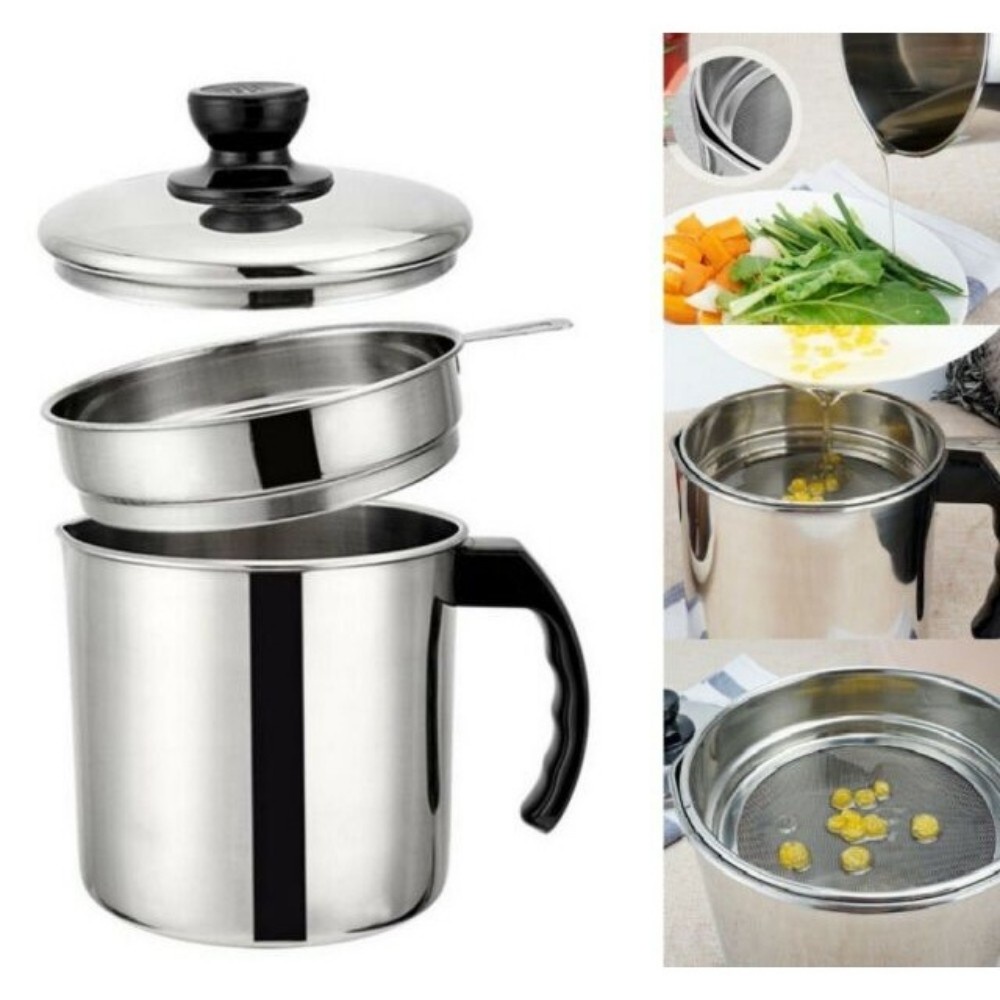 Cooking OIL POT STAINLESS Cooking OIL Filter | Shopee Malaysia