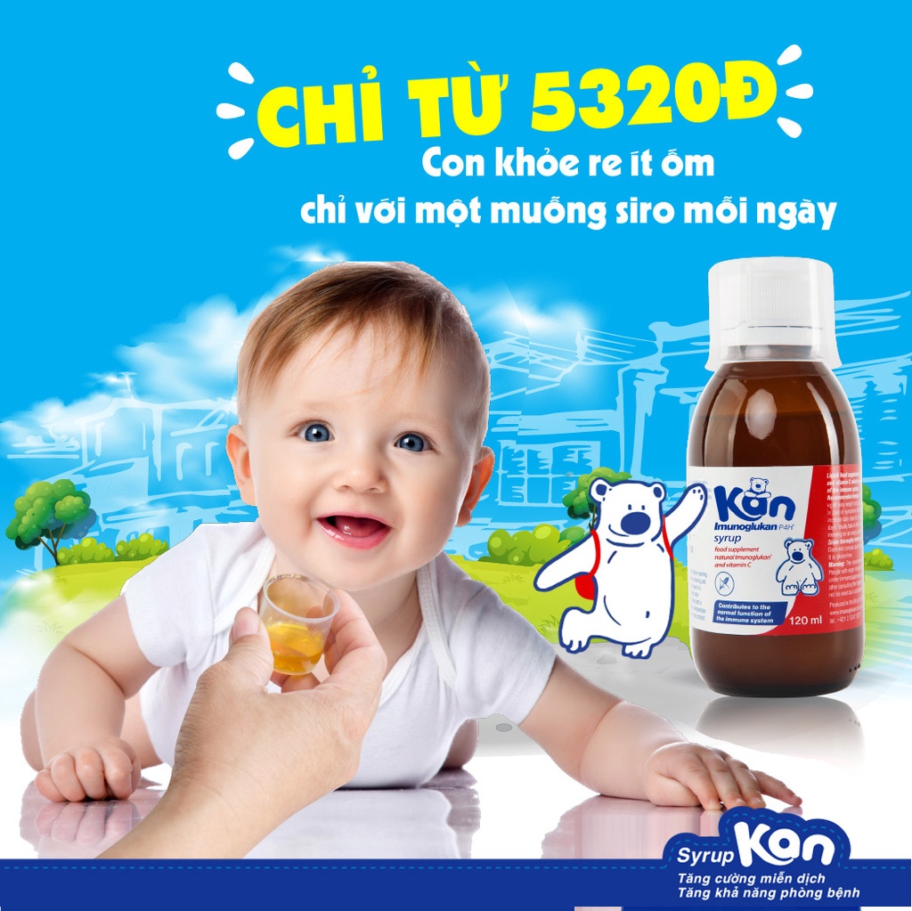 Combo of 2 Kan ImunoGlukan Syrup to support immunity and improve baby's ...