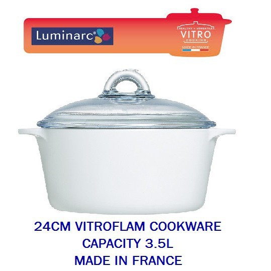 Luminarc Vitroflam White Cookware 3.5L *Box Damaged* | Shopee Malaysia
