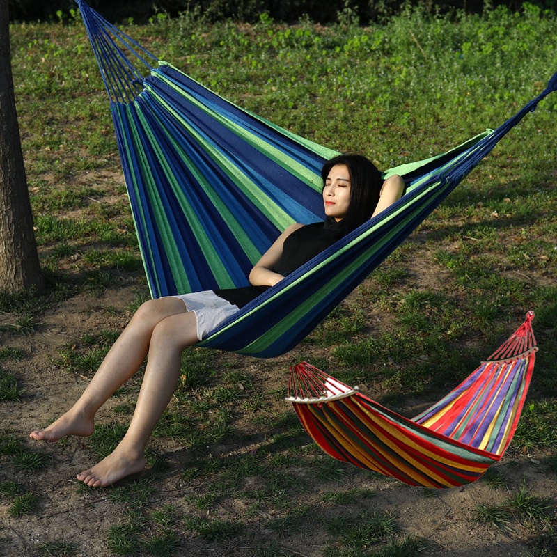 Warbase Outdoor Camping Hammock With Carry Bag Canvas Fabric Hanging ...