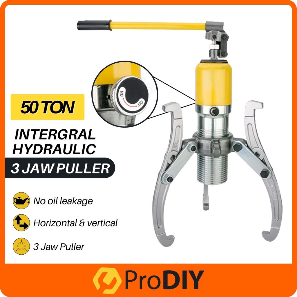 50 TON Integral Hydraulic 3 Jaw Puller Industrial Grade Integral Type ...