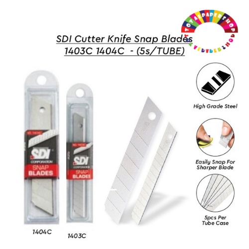 SDI Snap Blade / Refill for SDI Cutter 5pcs/tube (1404C / 1403C) REFILL | Shopee Malaysia