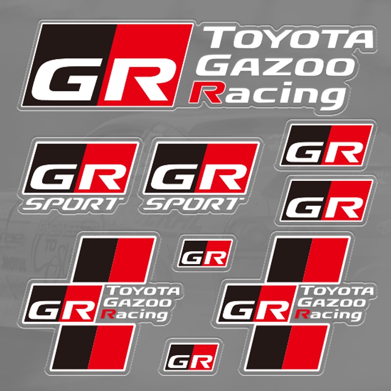 Car Sticker TOYOTA GAZOO RACING GR Logo Emblem Auto Decal Stickers ...