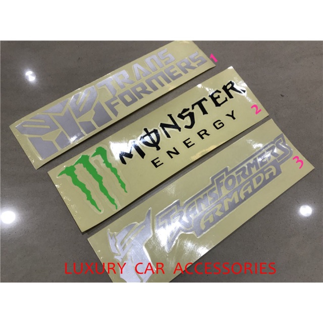 [READY STOCK] TRANSFORMERS MONSTER REFLECTIVE CAR WINDOW BONNET BODY ...