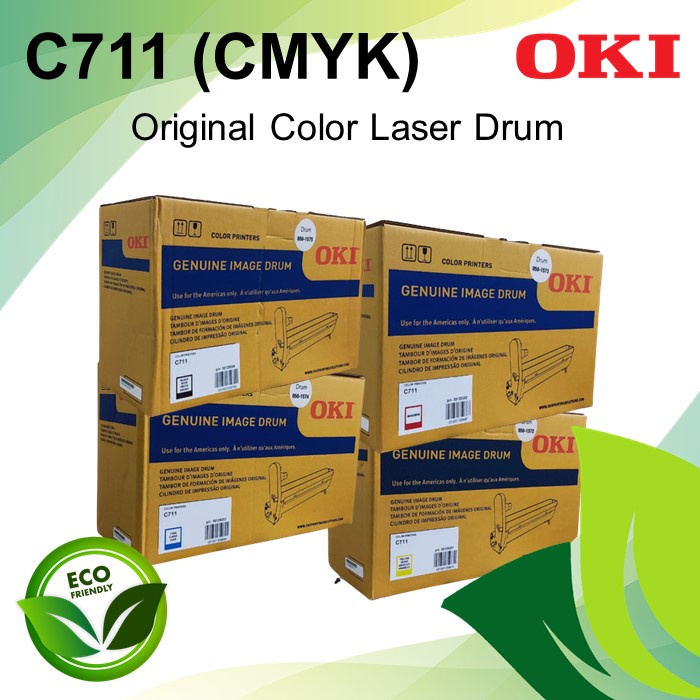 Oki C711 Black/Cyan/Magenta/Yellow Original Color Laser Drum | Shopee ...