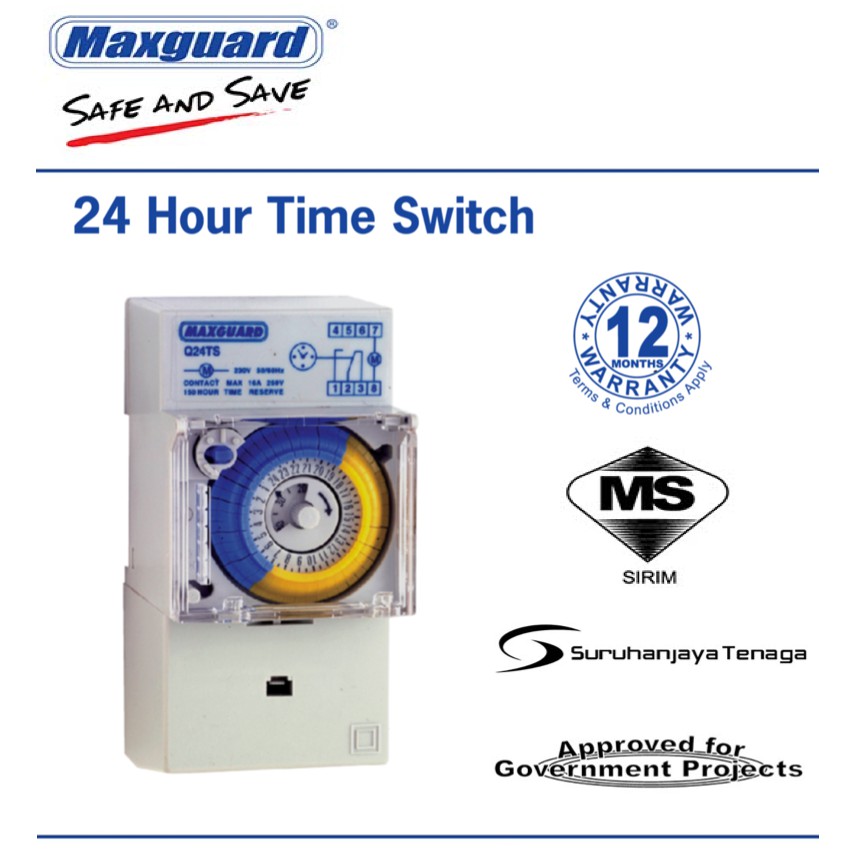 MAXGUARD Q24TS 24 Hour Timer (Analog) | Shopee Malaysia