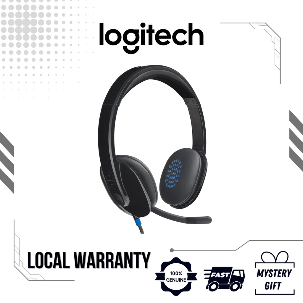 Logitech H540 USB Computer Headset with High-Definition sound & On-Ear ...