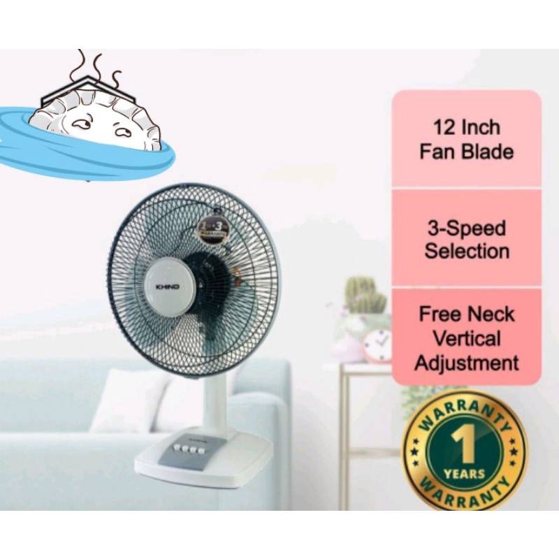 Khind TF126SE 12" Table Fan 5 Star Energy Saving | Shopee Malaysia