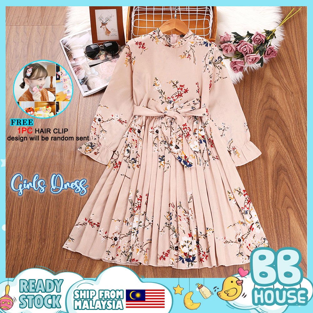 Korean Fashion Style Girl Perempuan Budak Dress Gaun Children Kids Baby ...