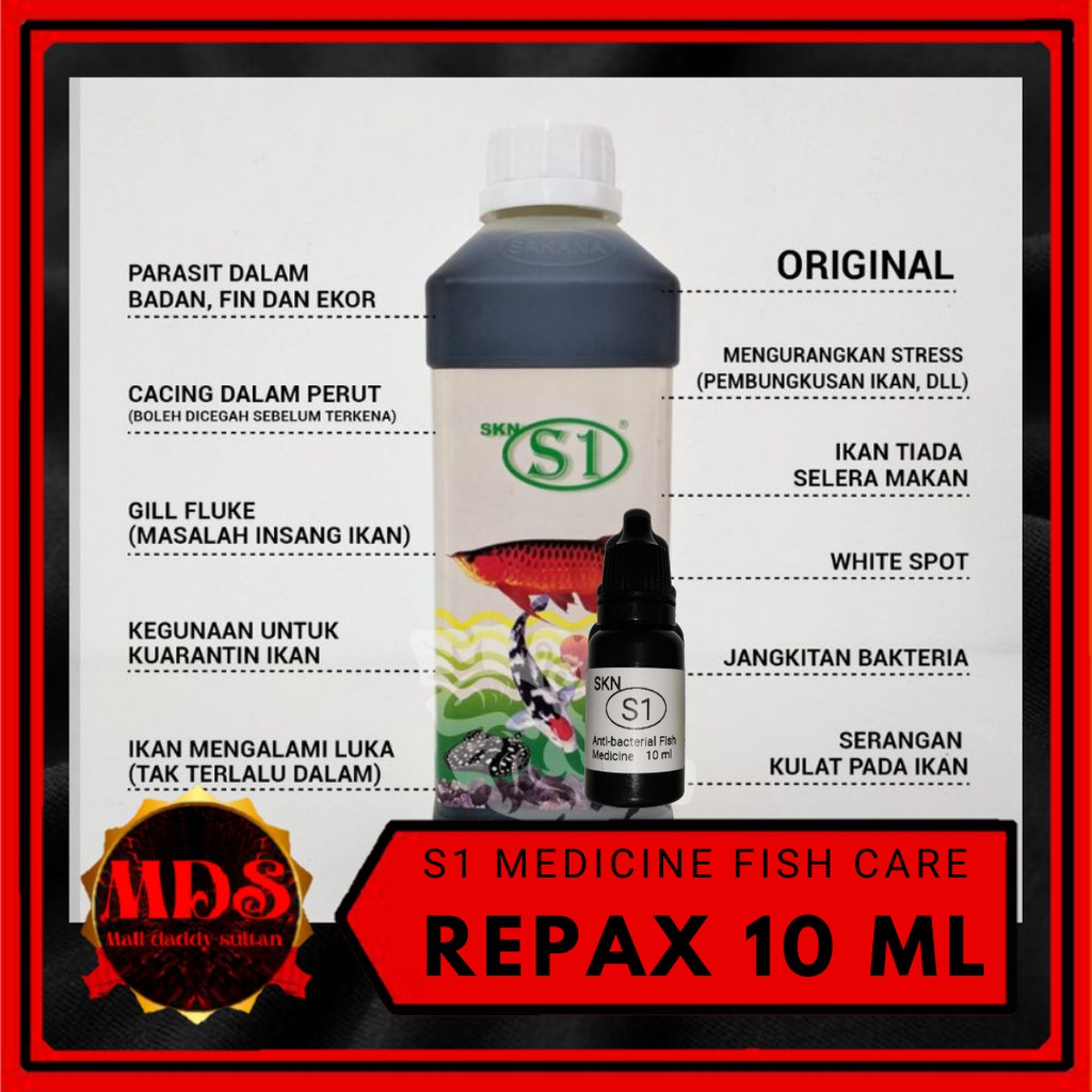 MDS s1 antibiotic fish repax 10ml | Shopee Malaysia