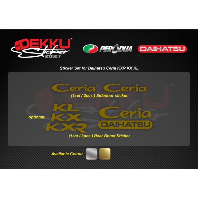 Sticker set Daihatsu Ceria KL KX KXR for Perodua Kancil (Bulat/Belalang ...