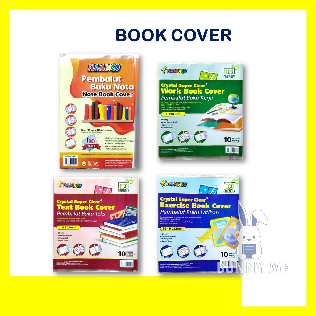 BOOK WRAPPER COVER / PEMBALUT BUKU 10'S (EXERCISE BOOK/TEXT BOOK/ WORK ...